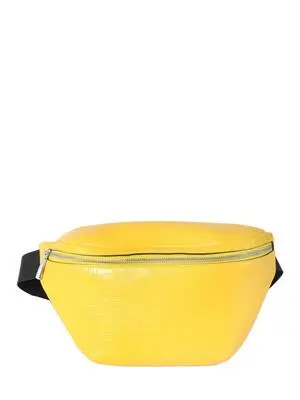 Fendi Calfskin Ff 1974 Embossed Belt Bag - Yellow