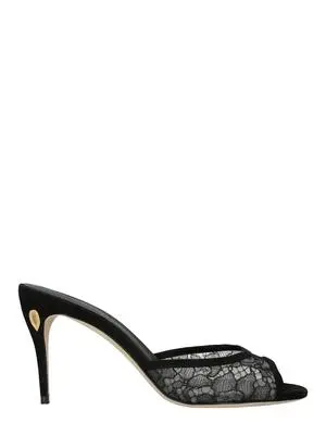 Jennifer Chamandi Jennifer Chamandi Lace Guido Mules 85 Black