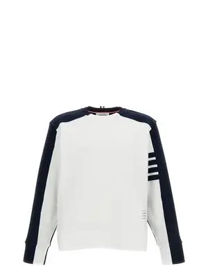Thom Browne 4-bar Colorblock Crewneck Sweatshirt - Multicolor