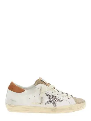 GOLDEN GOOSE Super Star Distressed Leather Sneakers - White