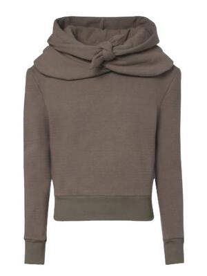 MAGDA BUTRYM Magda Butrym Cotton-Blend Jersey Hoodie With Knotted Hood Detail