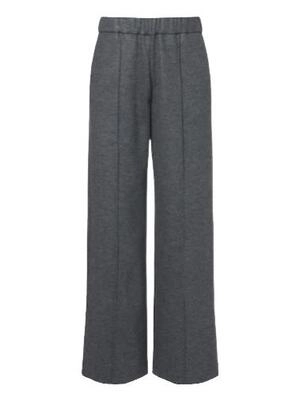 JIL SANDER Wool Wide-leg Pants With Elasticated Waistband - Grey