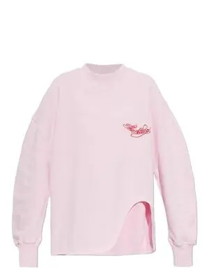 ATTICO Attico Oversized Logo Slit Top