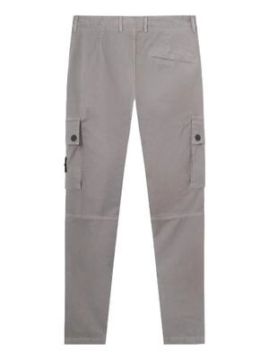 Stone Island Logo Patch Cargo Trousers - Grey