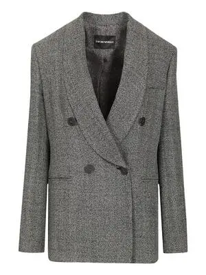 Emporio Armani Double-breasted Blazer - Grey