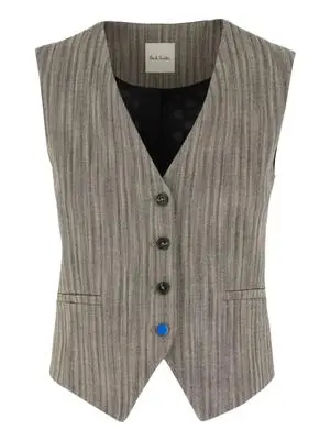 Paul Smith Single-breasted Vest - Gray