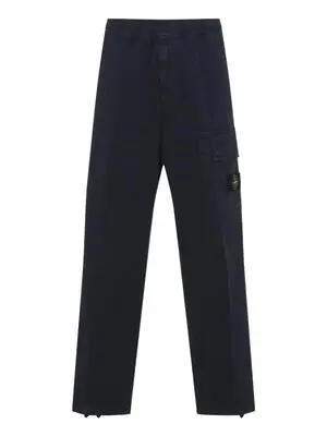 Stone Island Elastic-waist Cargo Trousers - Blue