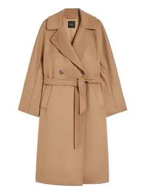 Max Mara Double-breasted Wool Coat - Camel
