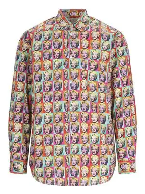 Comme Des Garçons Motif Printed Poplin Shirt - Multicolor