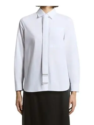 Peserico Long-sleeved Shirt With Embellished Detail - White