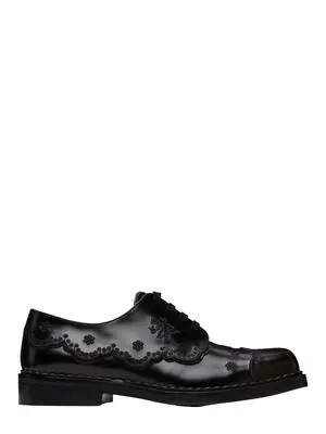 Simone Rocha Floral Lace Brogues - Black