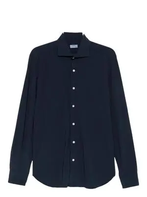BARBA NAPOLI Long-sleeved Shirt - Navy Blue