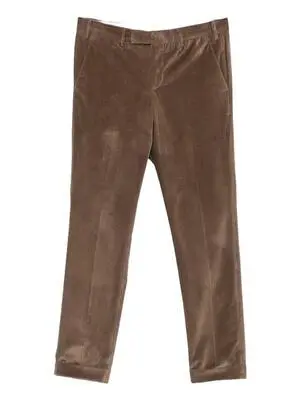PT TORINO Corduroy Trousers With Belt Loops - Brown
