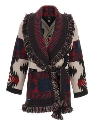 Alanui Icon Jacquard Fringed Cardigan - Multi-color