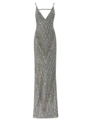 Missoni Long Dress With Sequins And Open Back - Multicoloured