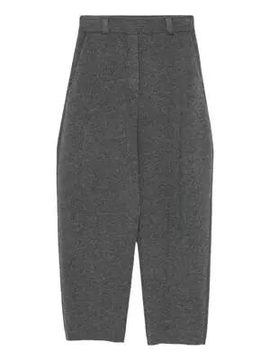 LISA YANG Wrenda Belt-loop Knitted Trousers - Graphite Grey