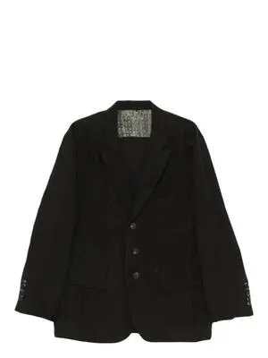 ZIGGY CHEN Single-breasted Notched-lapels Jacket - Black