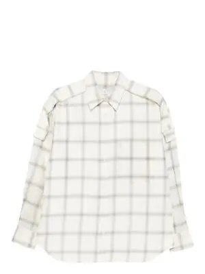 IRO PARIS Long-sleeved Checkered Shirt - Ecru Grey