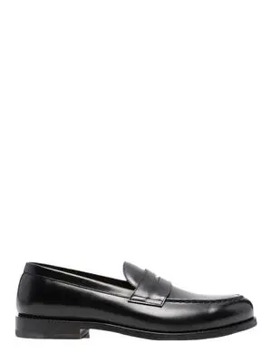 HENDERSON BARACCO Round Toe Slip-on Loafers - Black