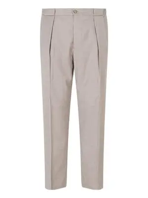 BRIGLIA 1949 Straight-leg Button-detail Trousers - Beige