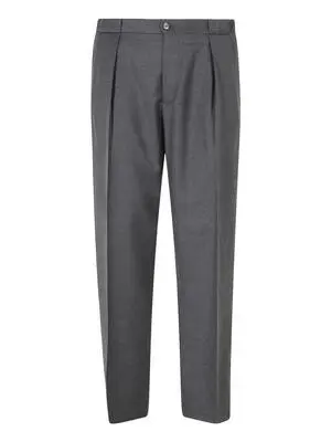 BRIGLIA 1949 Button-detail Casual Trousers - Black
