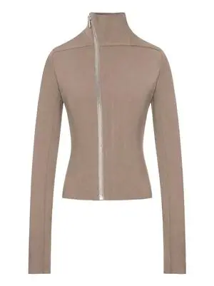 Rick Owens Long Sleeve Zip Up Jacket - Nude