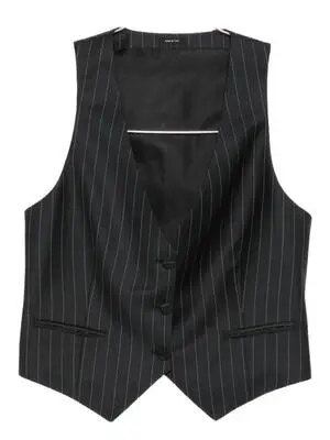 TOM FORD Striped Vest - Black