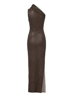 Rick Owens Sleeveless One-shoulder Dress With Side Slits - No