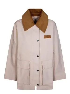GANNI Ganni Collared Long-Sleeve Casual Jacket No
