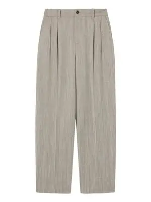 GOLDEN GOOSE Golden Goose Deluxe Brand Journey Relaxed Fit Pleated Trousers Off-white