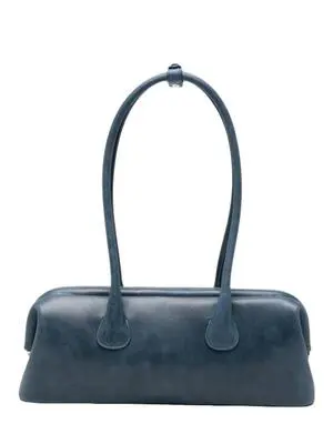 OSOI Double-handle Handbag With Distressed Finish - Blue