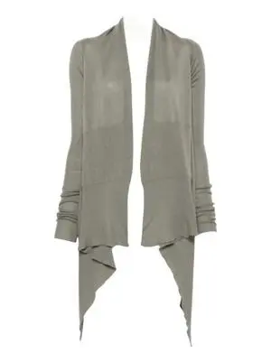 Rick Owens Long Sleeve Asymmetric Cardigan - Dark Gray