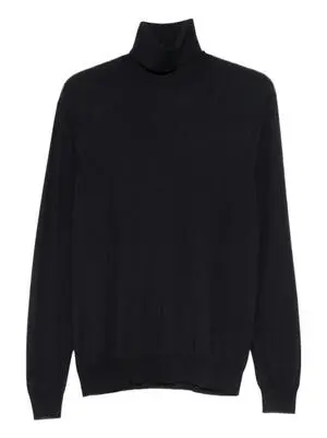 Malo Long-sleeve High-neck Top - Black
