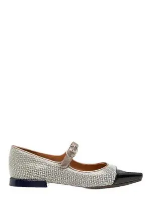Chie Mihara Square Toe Mary Jane Flats With Adjustable Ankle Strap - Multicolor