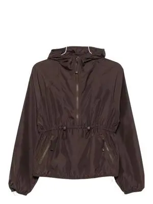 Cecilie Bahnsen Long-sleeved Casual Jacket With Drawstring Waist - Brown