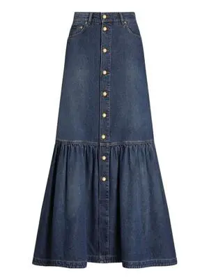 Dolce & Gabbana Long Denim Skirt - Blue