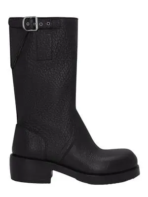 Dries Van Noten Leather Biker Boots - Black