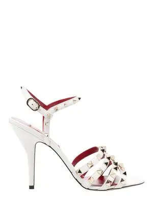 Valentino Garavani Rockstud Heeled Sandals - White