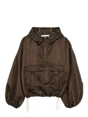 Cecilie Bahnsen Long-sleeved Casual Jacket With Half-zip Closure - Brown