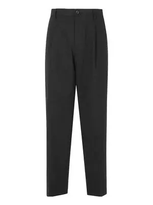 DEPARTMENT 5 Tailored Button-detail Casual Trousers - Black