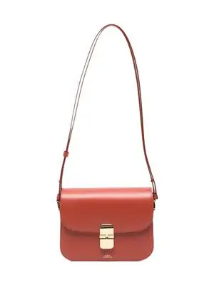 A.p.c. Grace Leather Shoulder Bag - Red