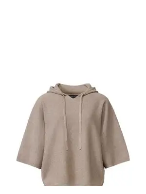 Fabiana Filippi Fabiana Filippi Knitted Hoodie With Metallic Effect Taupe
