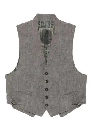ZIGGY CHEN Sleeveless V-neck Vest - Grey