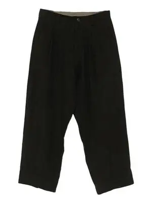 ZIGGY CHEN Pleated Buttoned Trousers - Black