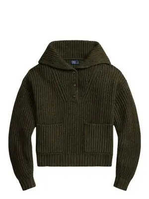 Polo Ralph Lauren Ribbed Shawl Collar Sweater - Green