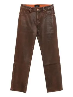 7 For All Mankind Calie Straight-leg Jeans - Brown