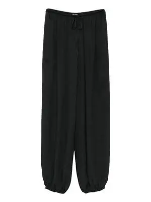 FORTE_FORTE Drawstring Elastic Waist Pants - Black