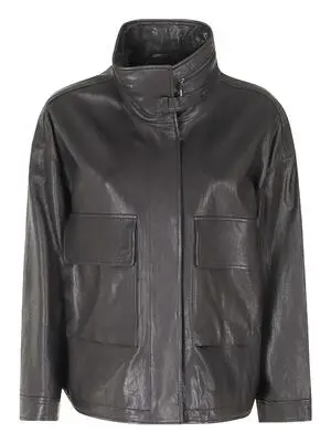Emporio Armani Long Sleeve Blouson Jacket - Black