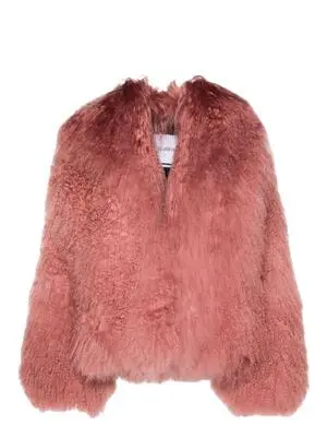Attico The Padded Short Coat - Pink