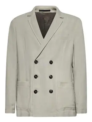 Giorgio Armani Classic Double-breasted Jacket - Gray